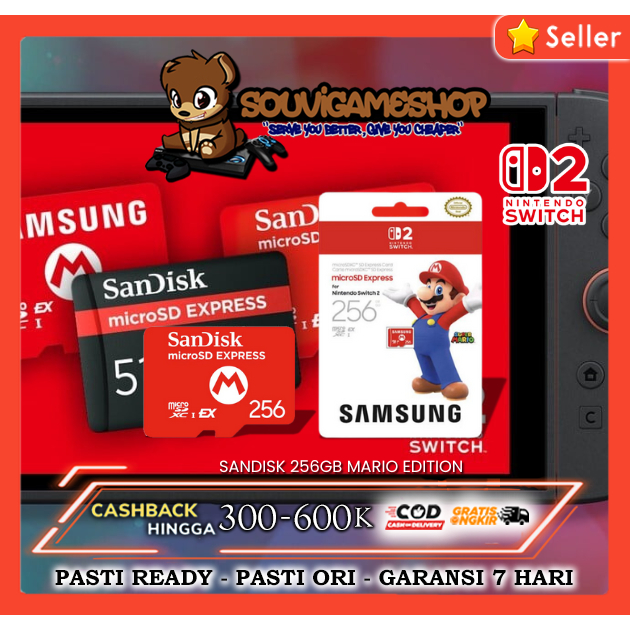 Jual Sandisk / Samsung 256gb MicroSD Express Mario Edition / Microsd ...