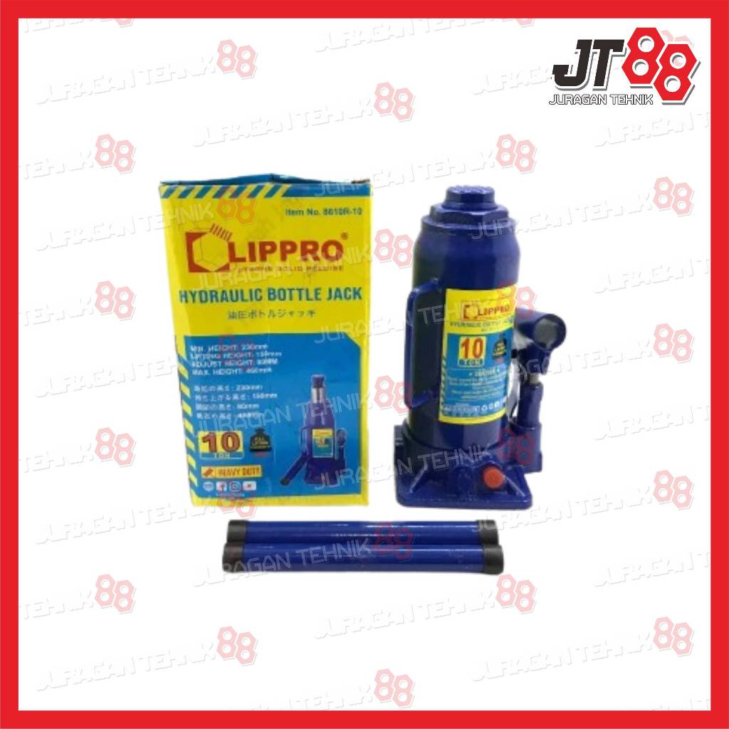 Jual LIPPRO 8610R-10 Dongkrak Botol 10 Ton - Hydraulic Bottle Jack ...