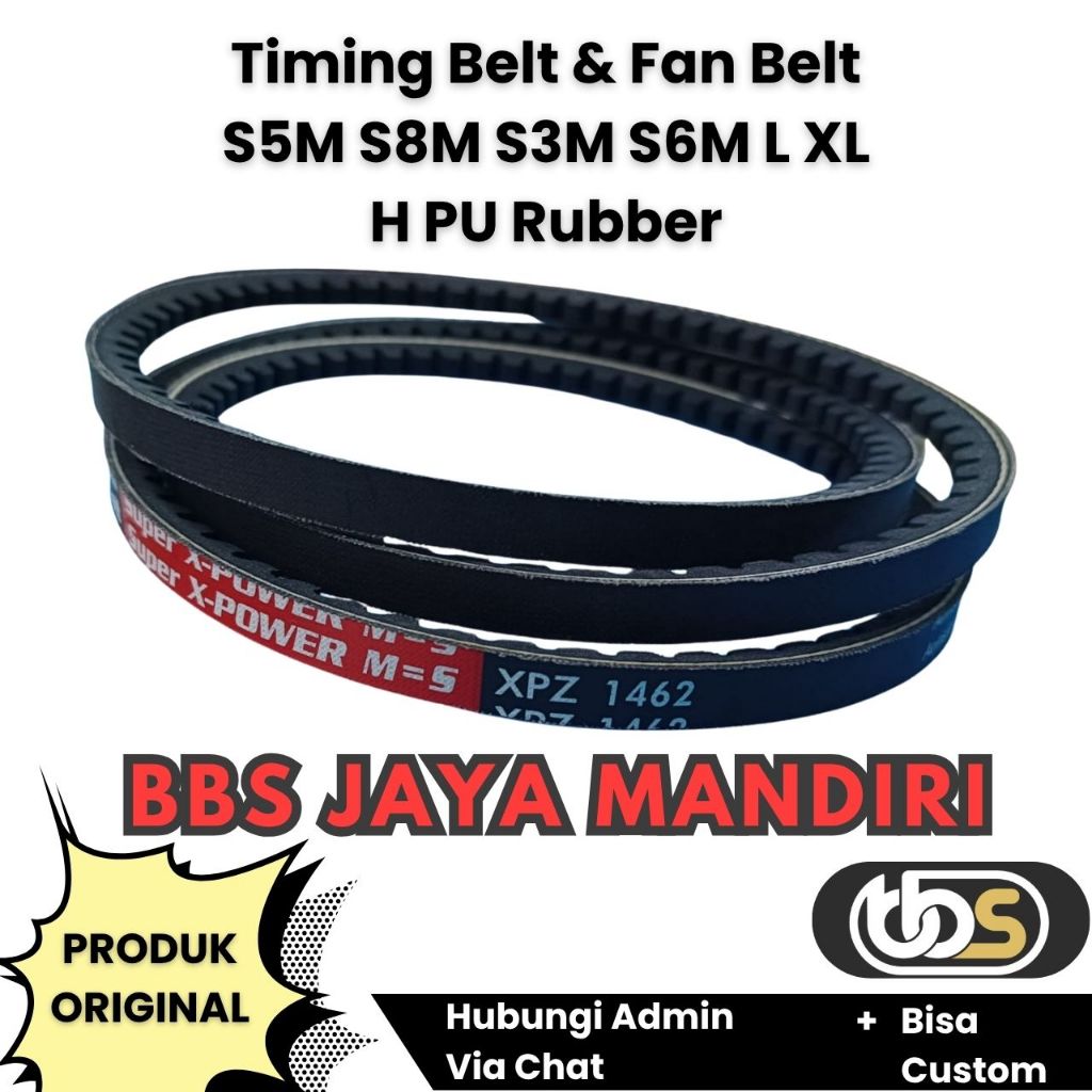 Jual Timing Belt & Fan Belt S5M S8M S3M S6M L XL H PU Rubber | Driving ...
