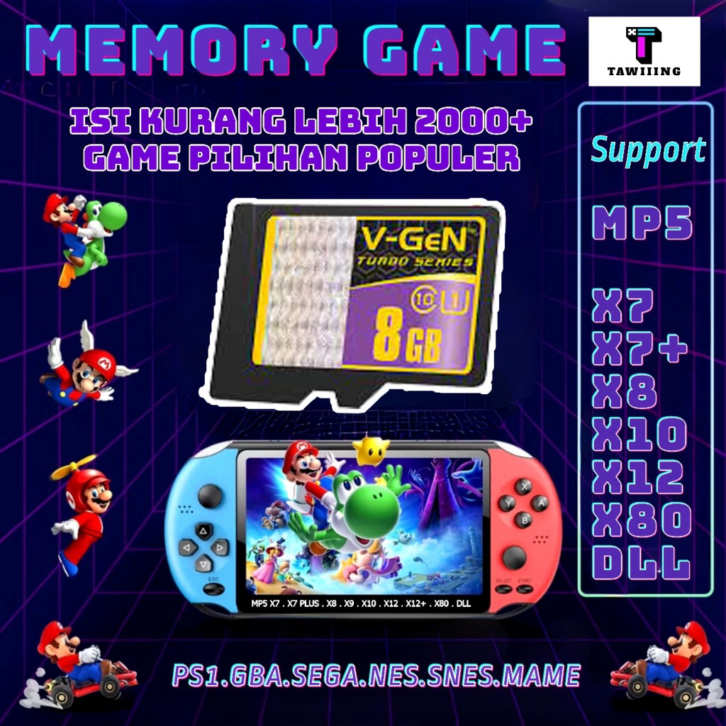 Jual MEMORY GAME 8GB UNTUK PVP X7 / PSP X7 / PVP X7 PLUS / PVP X9 / PVP ...