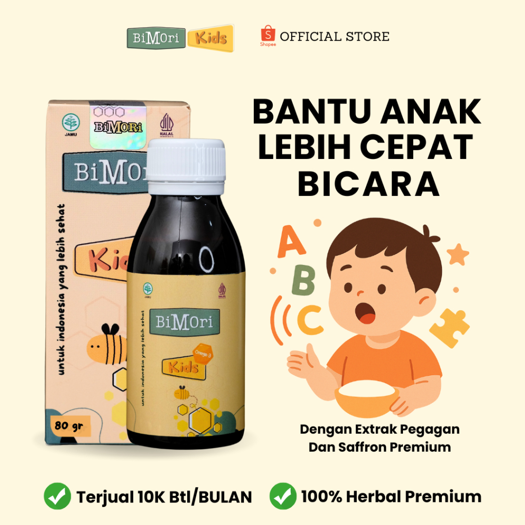 Jual Bimori Kids Vitamin Anak Cepat Bicara | Obat Terlambat Bicara ...