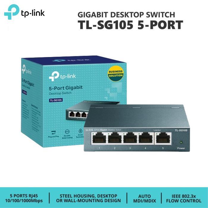 Jual Switch Hub Tp-Link 5 port TL-SG105 Gigabit | Shopee Indonesia