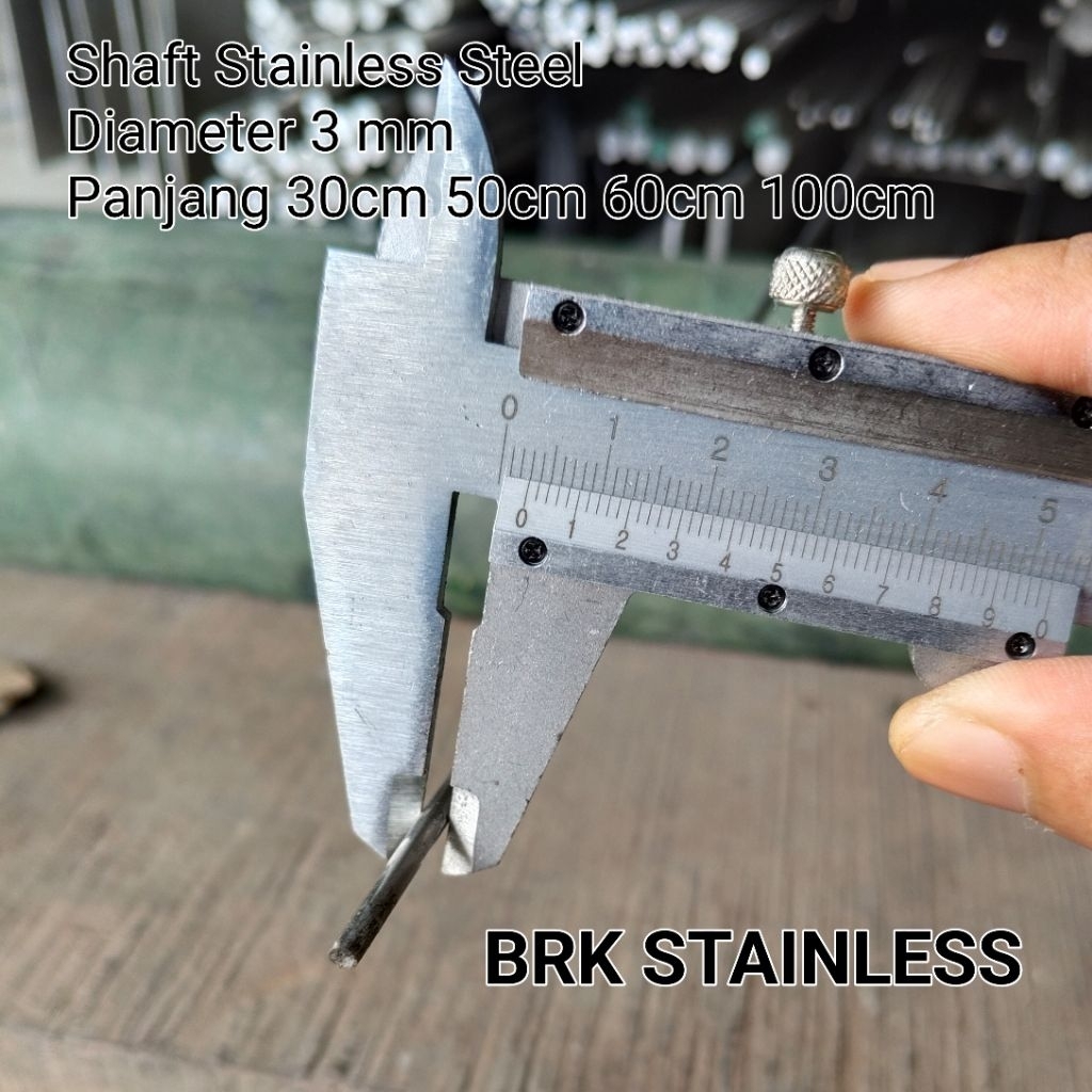 Jual As Shaft Stainless Steel Diameter 3mm Panjang 30cm 50cm 60cm 100cm ...