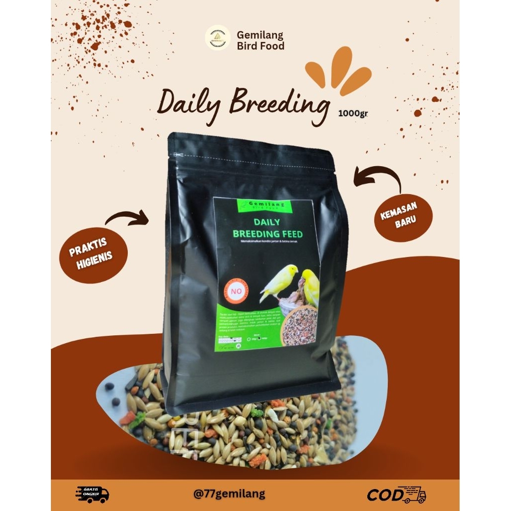 Jual Pakan Kenari Breeding Daily Breeding feed pakan sedang 1kg ...