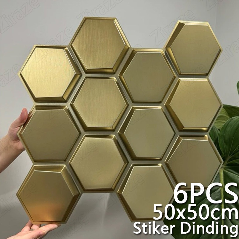 Jual 6PCS - 50x50CM Tahan Air Dan Tahan Lembab Papan Tiga Dimensi PVC ...