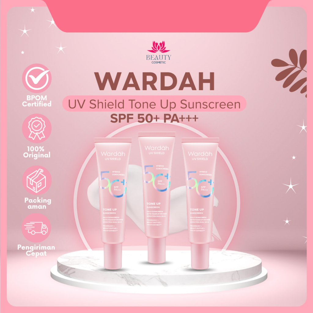 Jual WARDAH UV Shield Tinted Tone Up Sunscreen SPF 50+ PA+++ 30 ml ...