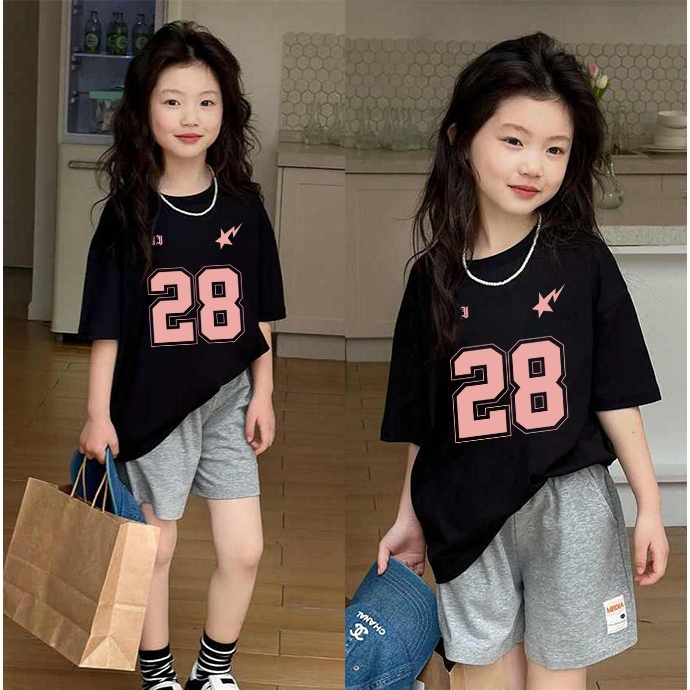 Jual Kaos anak|cewek 10 tahun import|2-12 Tahun|kaos Cetakan angka ...