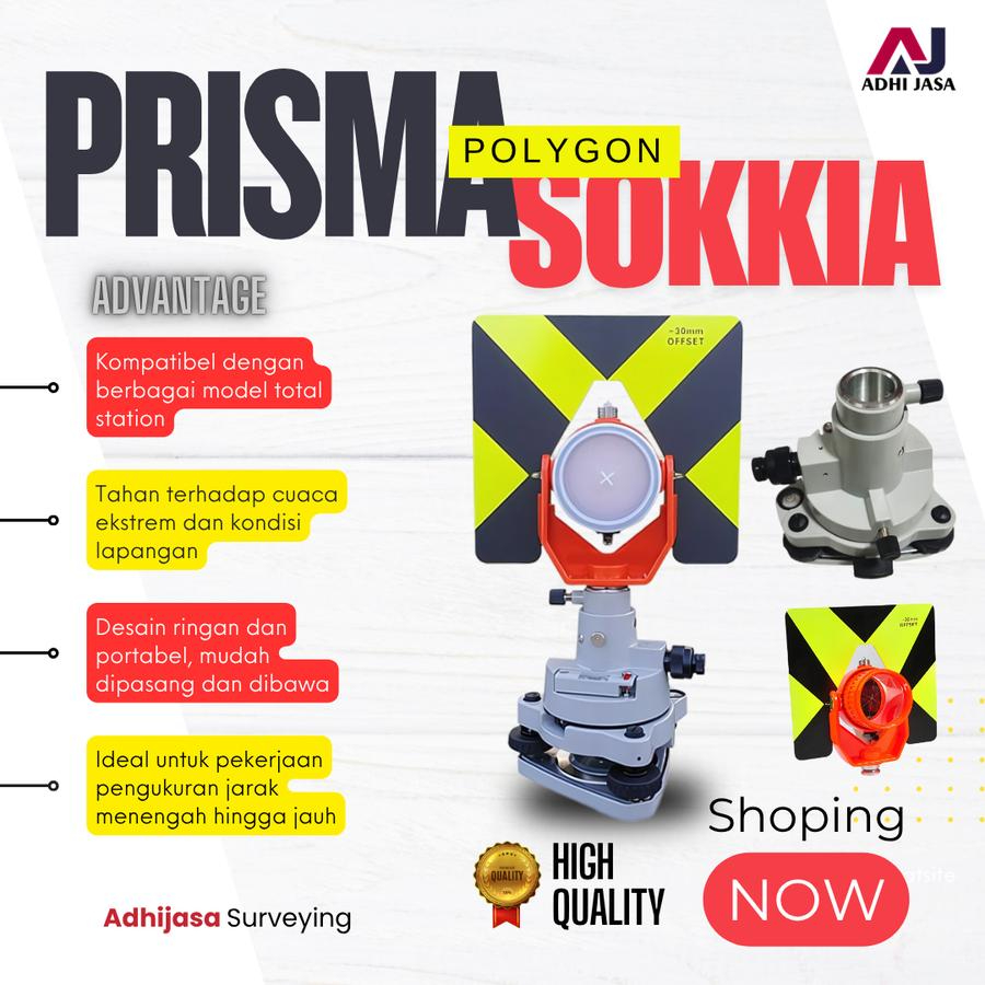Jual Prisma ADS Polygon Sokkia – Paket Lengkap Reflektor Total Station ...