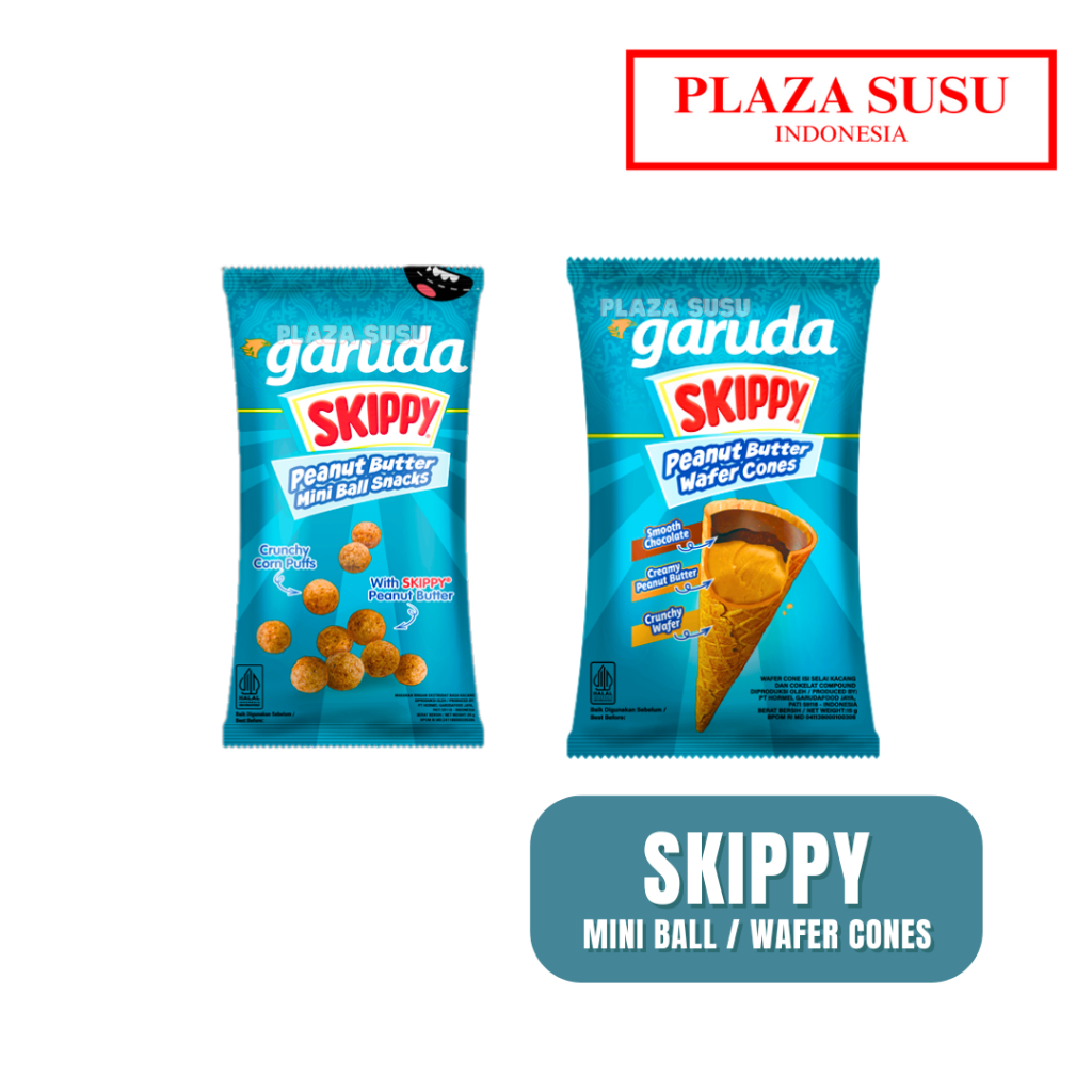 Jual GARUDA SKIPPY MINI BALL 50G/ WAFER CONES PEANUT BUTTER KACANG 4'S ...
