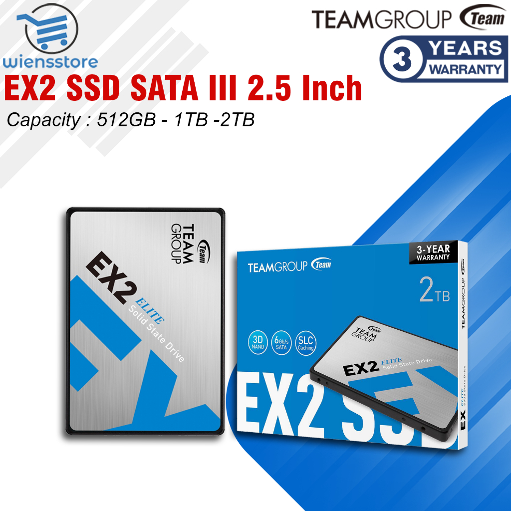 Jual TEAM EX2 SSD SATA III 2.5 Inch 512GB – 1TB – 2TB | Shopee Indonesia
