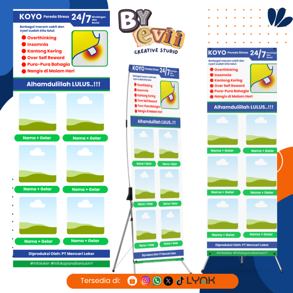 Jual BANNER WISUDA MURAH SALONPAS | DESAIN BANNER SIDANG KEKINIAN | X ...