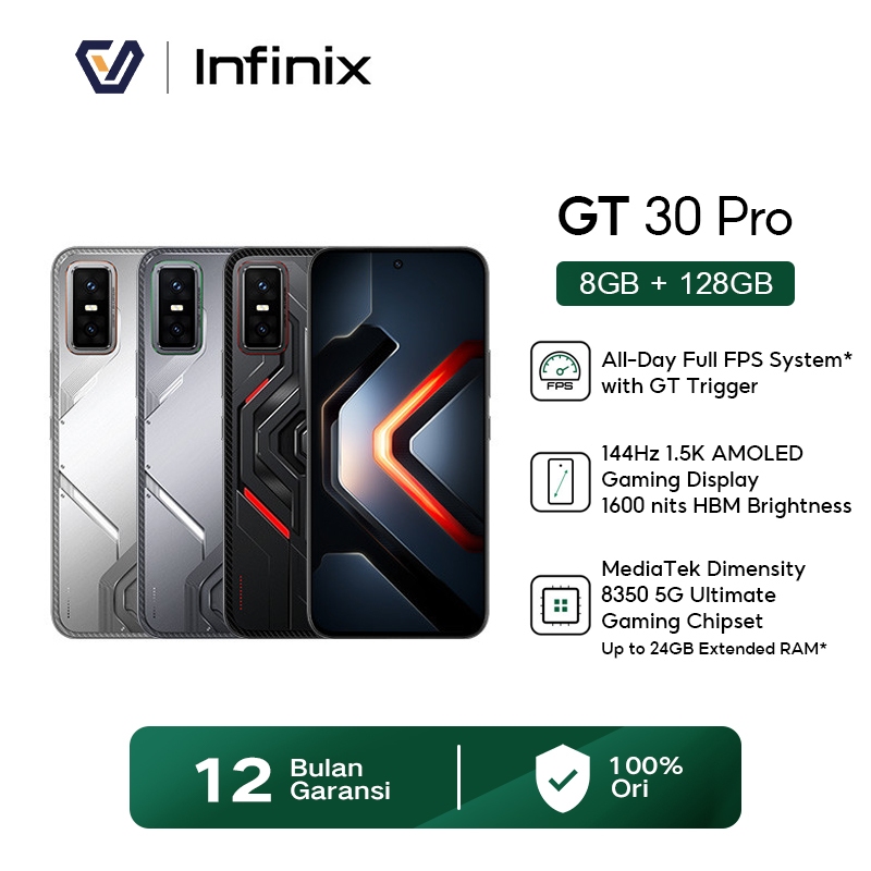 Jual Official Infinix GT 30 Pro 8+256GB/12+512GB - Up to 24GB Extended RAM - Dimensity 8350 ...
