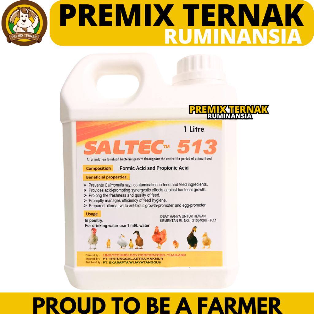 Jual SALTEC 513 1 LITER - Acidifier Cair Asam Propionat Asam Format ...