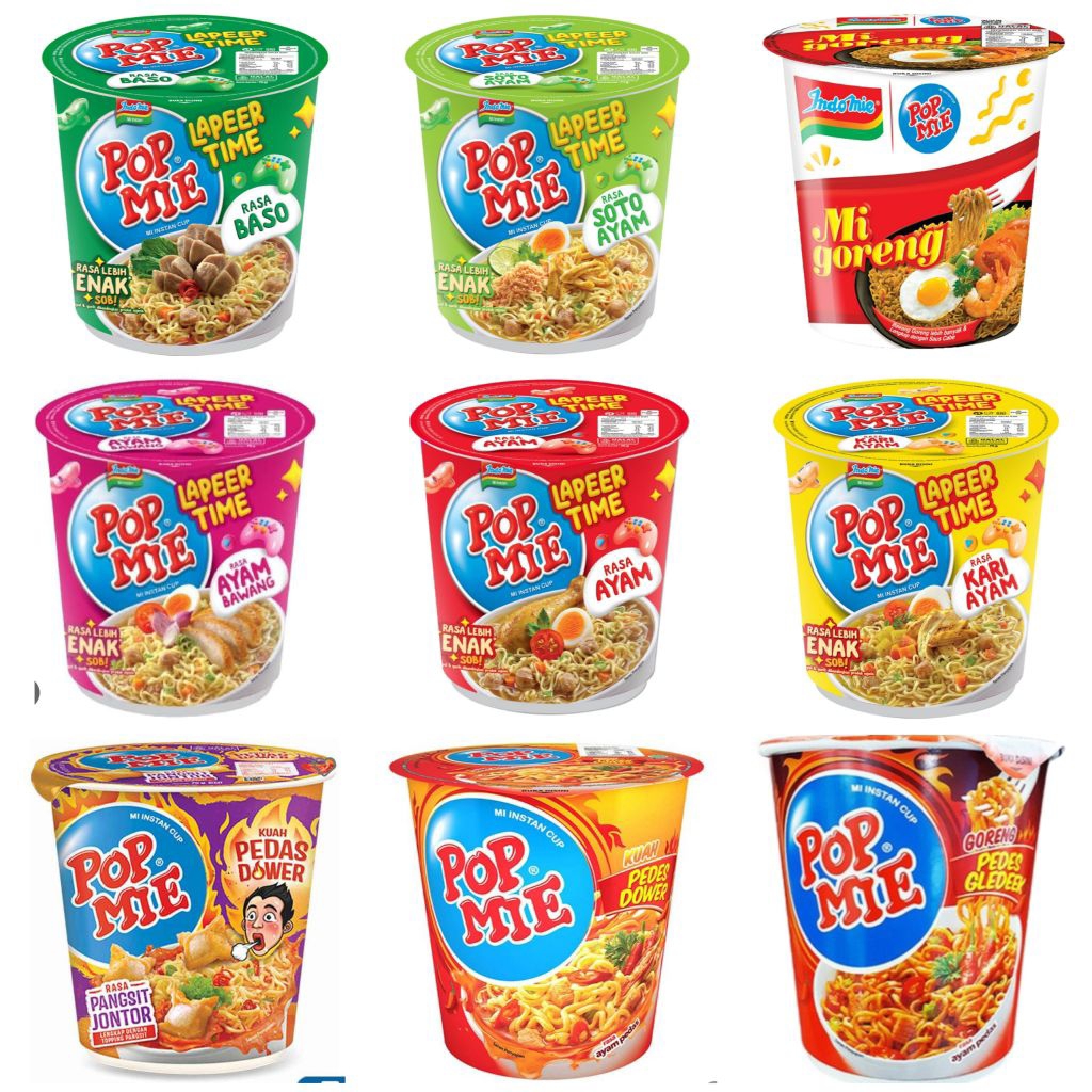 Jual POP MIE LAPEER TIME Aneka Mi Instan Cup Soto Ayam bawang kari baso goreng pedas gledek ...