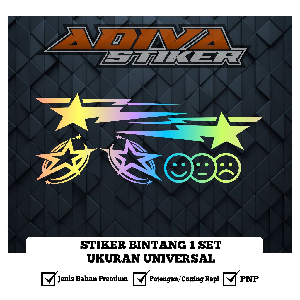 Jual STIKER BINTANG BODY MOTOR UNIVERSAL STIKER CUTTING VIRAL | Shopee ...