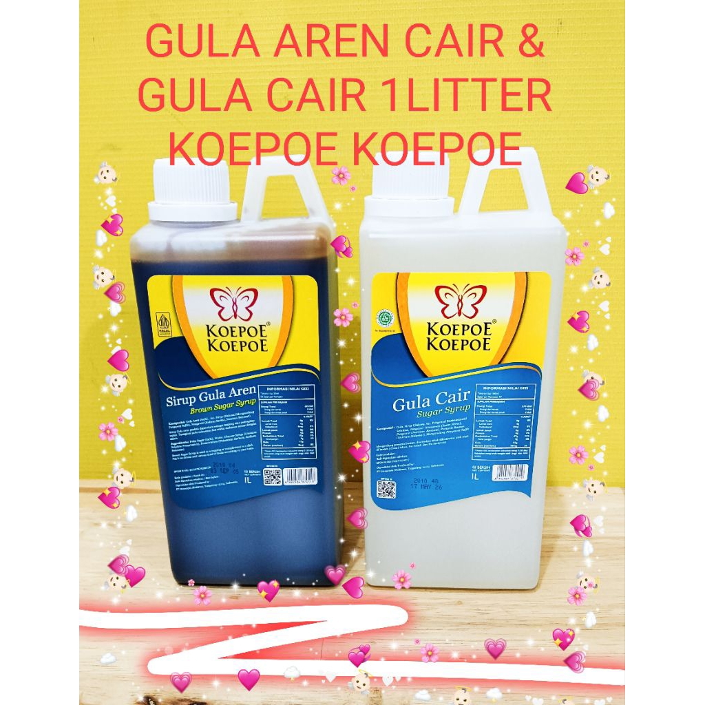 Jual GULA AREN & GULA CAIR PREMIUM KOEPOE 1LITTER /SUGAR SYRUP & BROWN ...