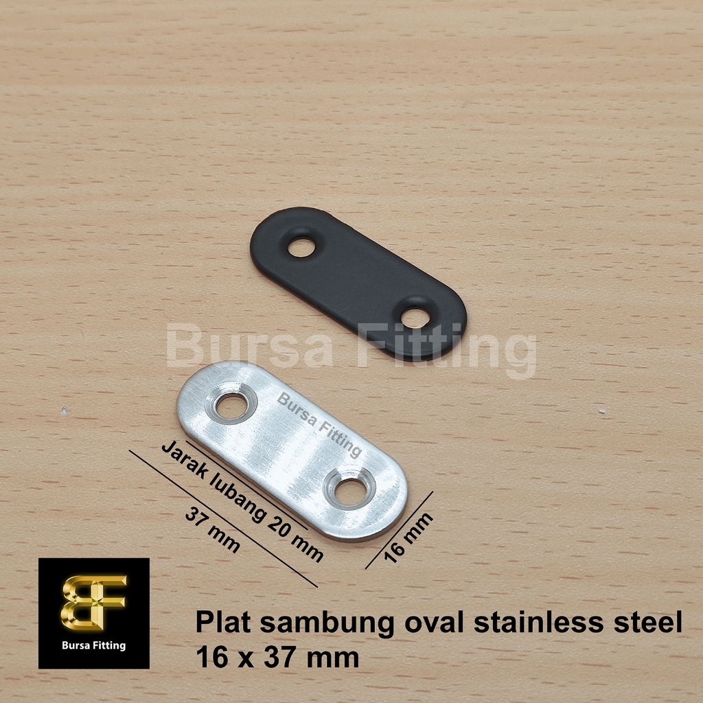 Jual Plat sambung 16 x 37 mm stainless steel / plat lurus stainless ...