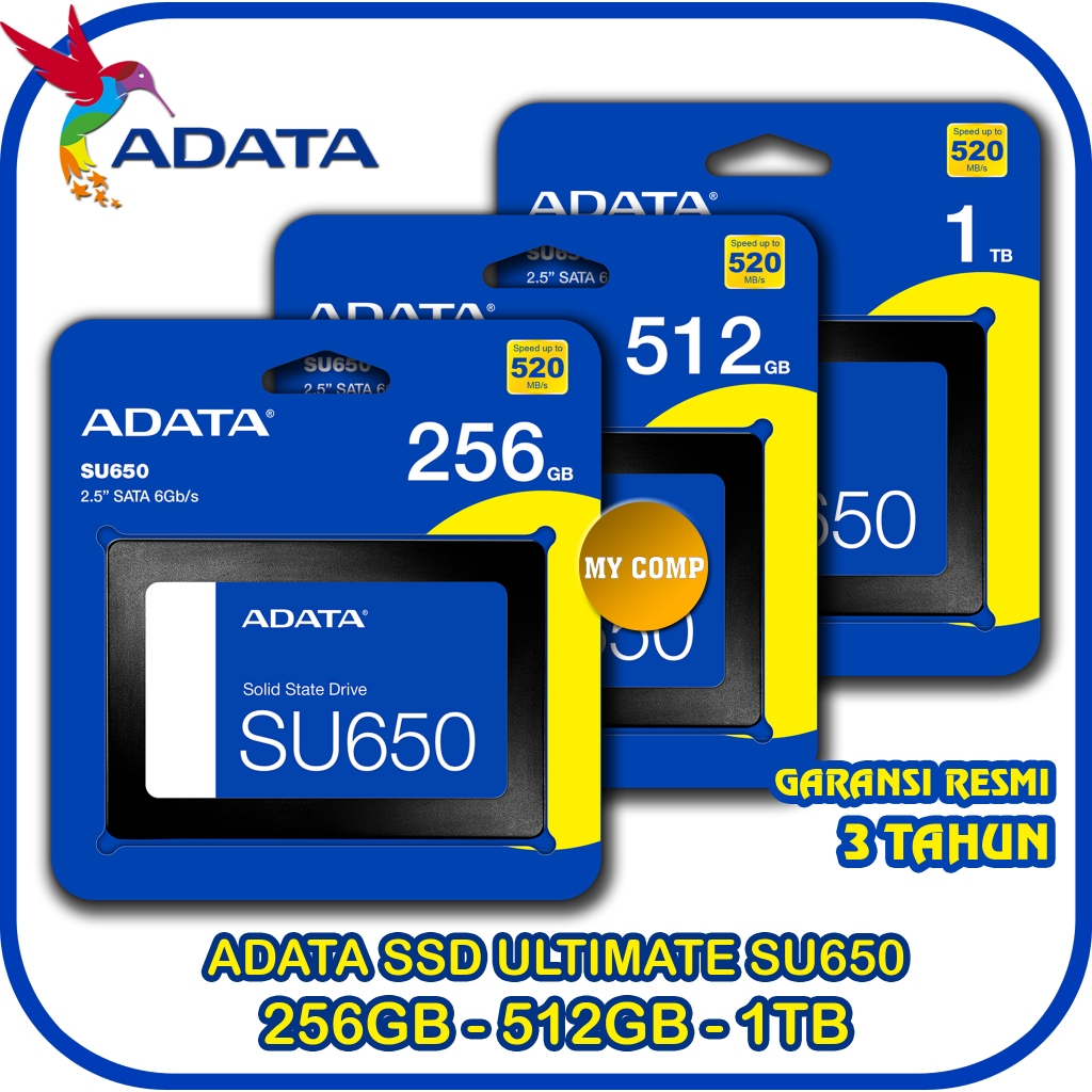 Jual SSD Adata Ultimate SU650 120GB 240GB 256GB 512GB 1TB 2.5" SATA ...