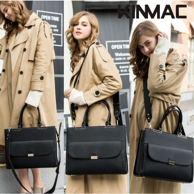 Jual KINMAC Noir Classique Tas Laptop Handbag Selempang Premium Black ...