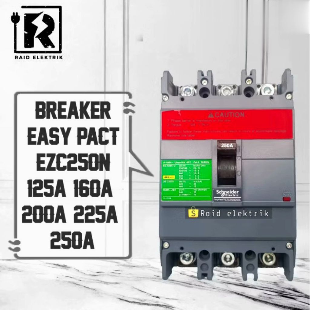 Jual Mccb Breaker Easy pact EZC250N/EZC250F 125a, 160a, 200a, 225a, 250a, | Shopee Indonesia