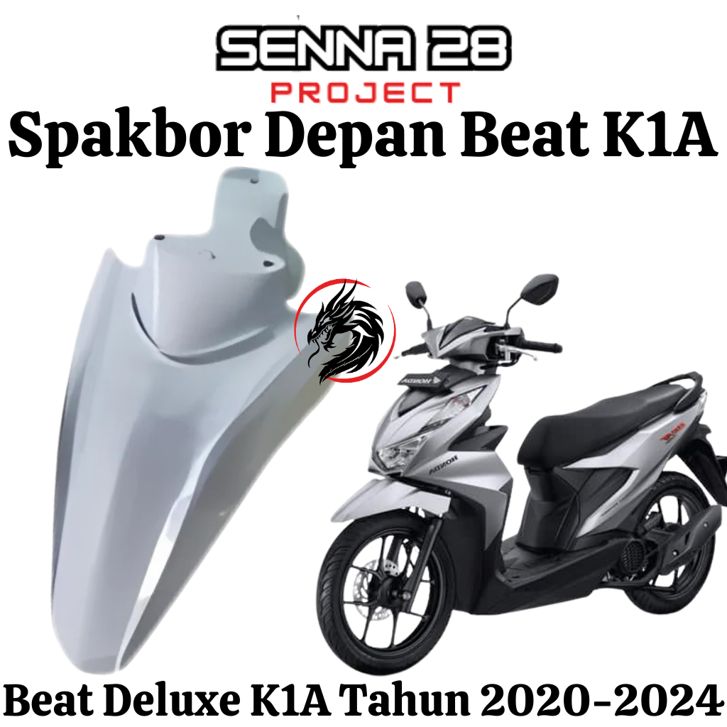 Jual Spakbor Depan Beat New Led Hitam Putih Silver Hitam Doff 2020 2021 ...