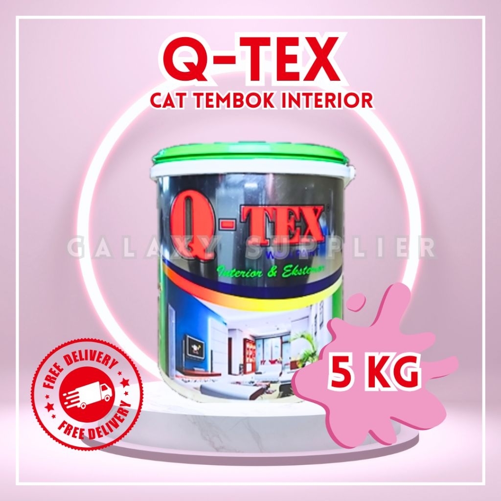 Jual TERMURAH Q-TEX CAT TEMBOK INTERIOR 5 KG EKONOMIS | Shopee Indonesia