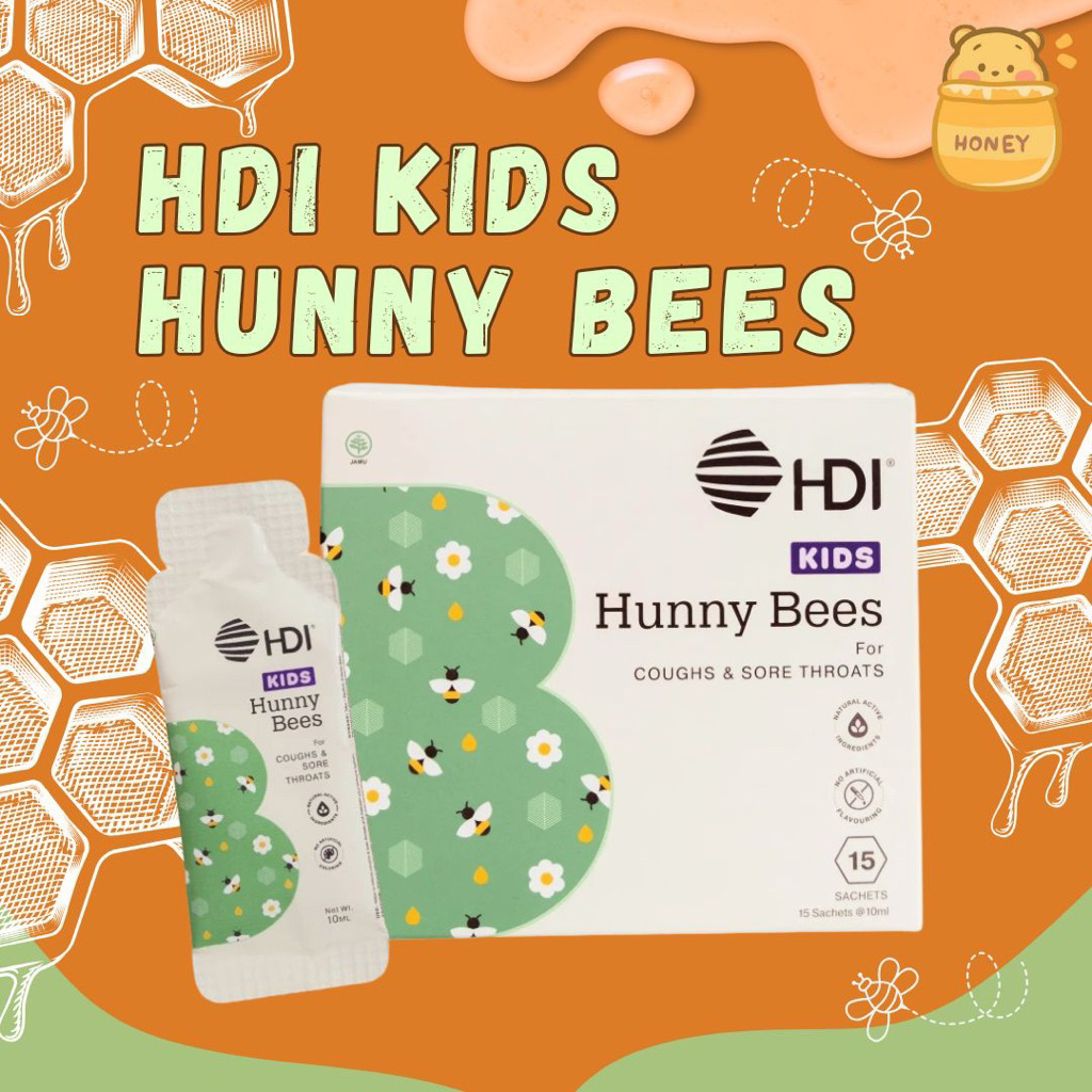 Jual HDI KIDS Hunny Bees obat batuk anak herbal exp 2026 / kids 3 / honey bee pollens | Shopee ...