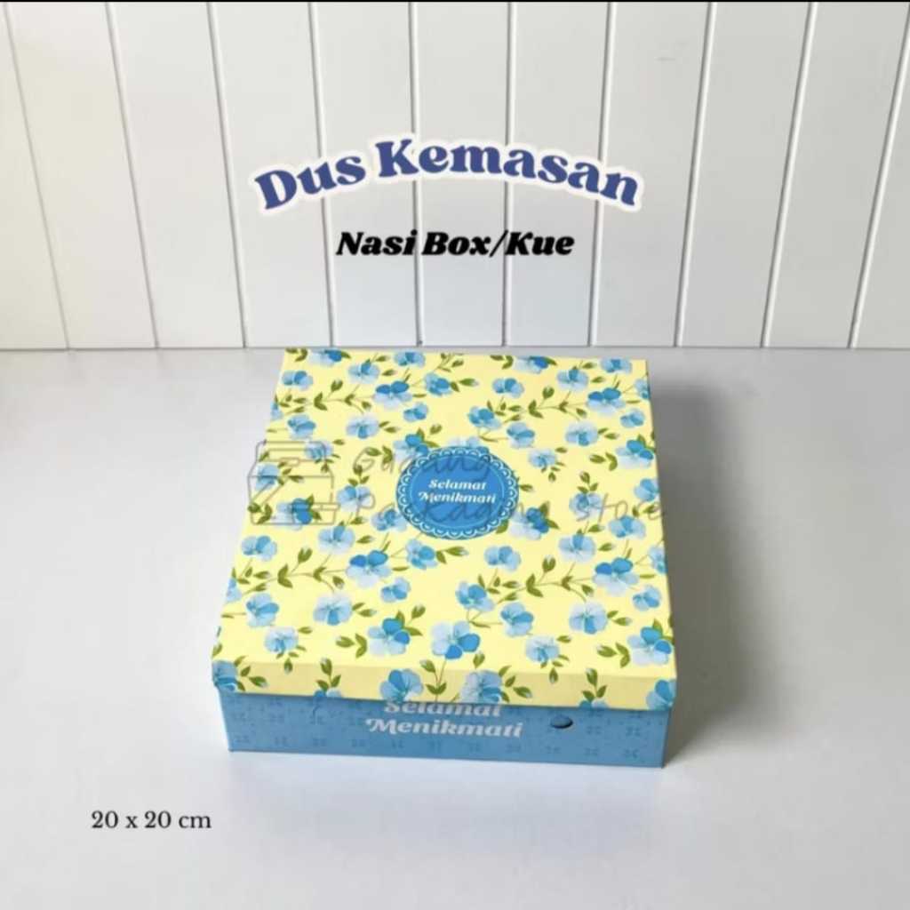 Jual 100 Pcs / Dus Kemasan / Nasi Box / Laris Box biru / Box nasi 20x20 / Box nasi 18x18 ...