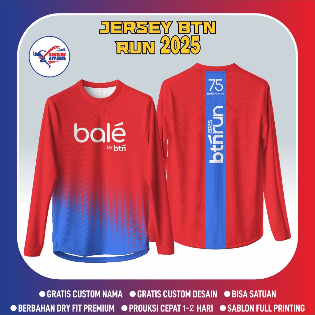 Jual Jersey Running Custom Komunitas & Event BTN Run 2025 – Dryfit ...