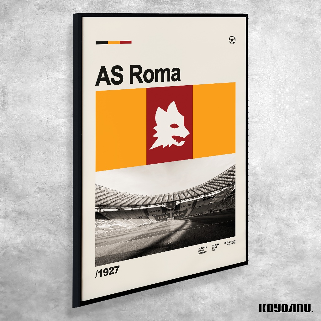 Jual Poster Frame AS ROMA | Poster Bingkai Frame Blok | Shopee Indonesia