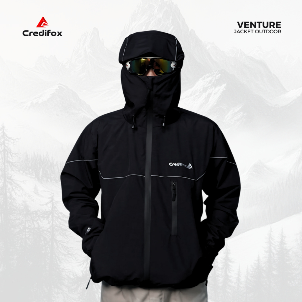 Jual CREDIFOX Jaket Gorpcore List Reflektif Venture Series Bahan Taslan ...