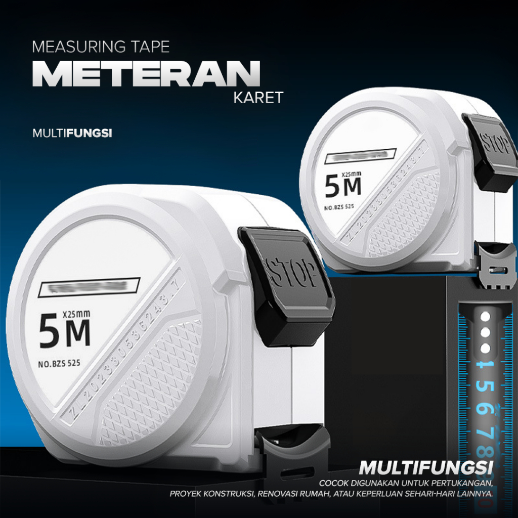 Jual Meteran Karet 5 Meter | Meteran Tukang | Measuring Tape | Meteran ...