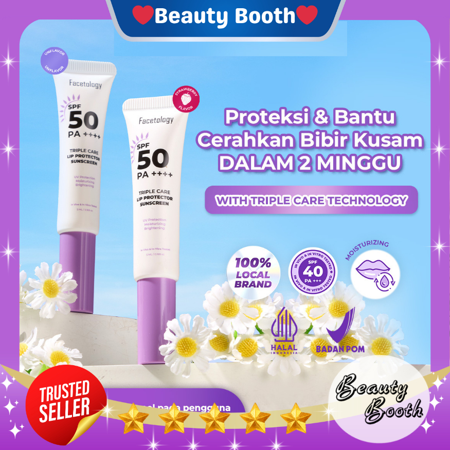 Jual FACETOLOGY Triple Care Lip Protector Sunscreen SPF 50 PA ...