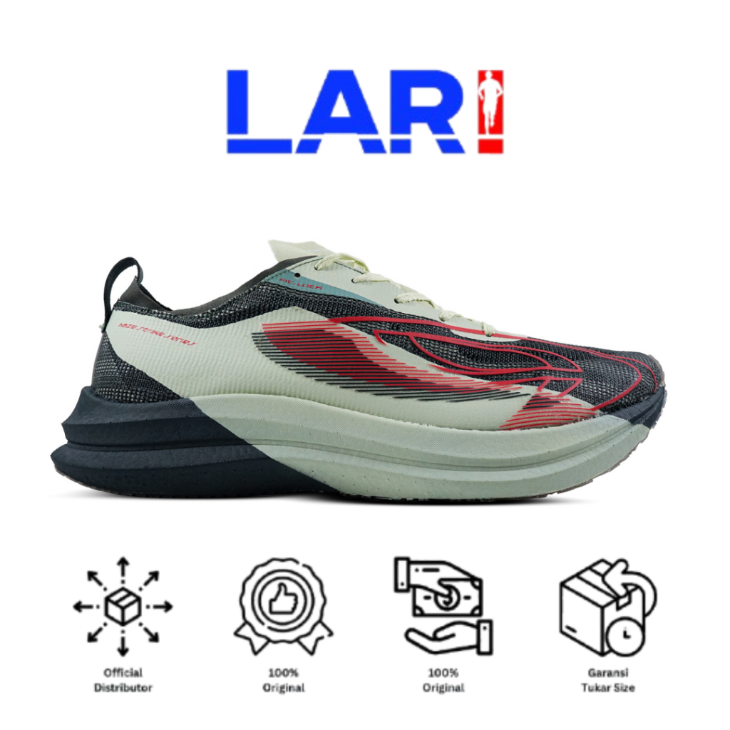 Jual 910 Nineten Haze Strike-X Dark-Grey/Hijau/Putih-Gading Sepatu Lari ...