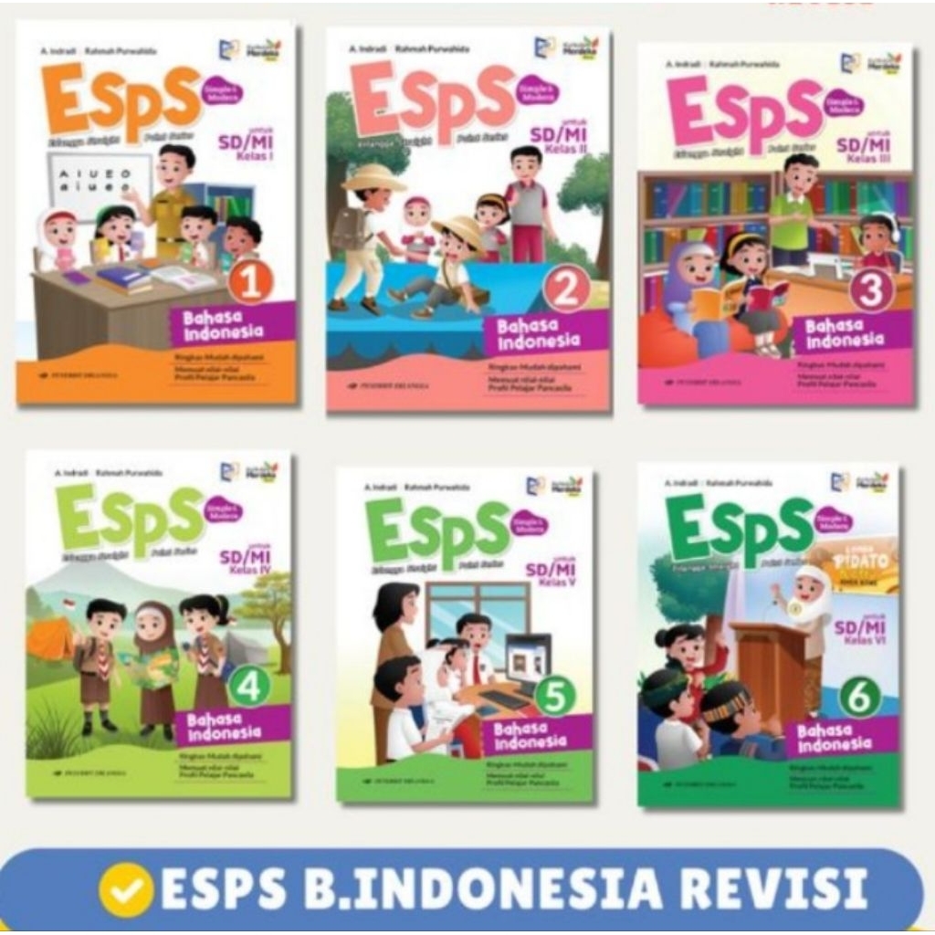 Jual BUKU ESPS BAHASA INDONESIA UNTUK SD/MI KELAS 1, 2, 3, 4, 5, 6, KURIKULUM MERDEKA - ERLANGGA ...