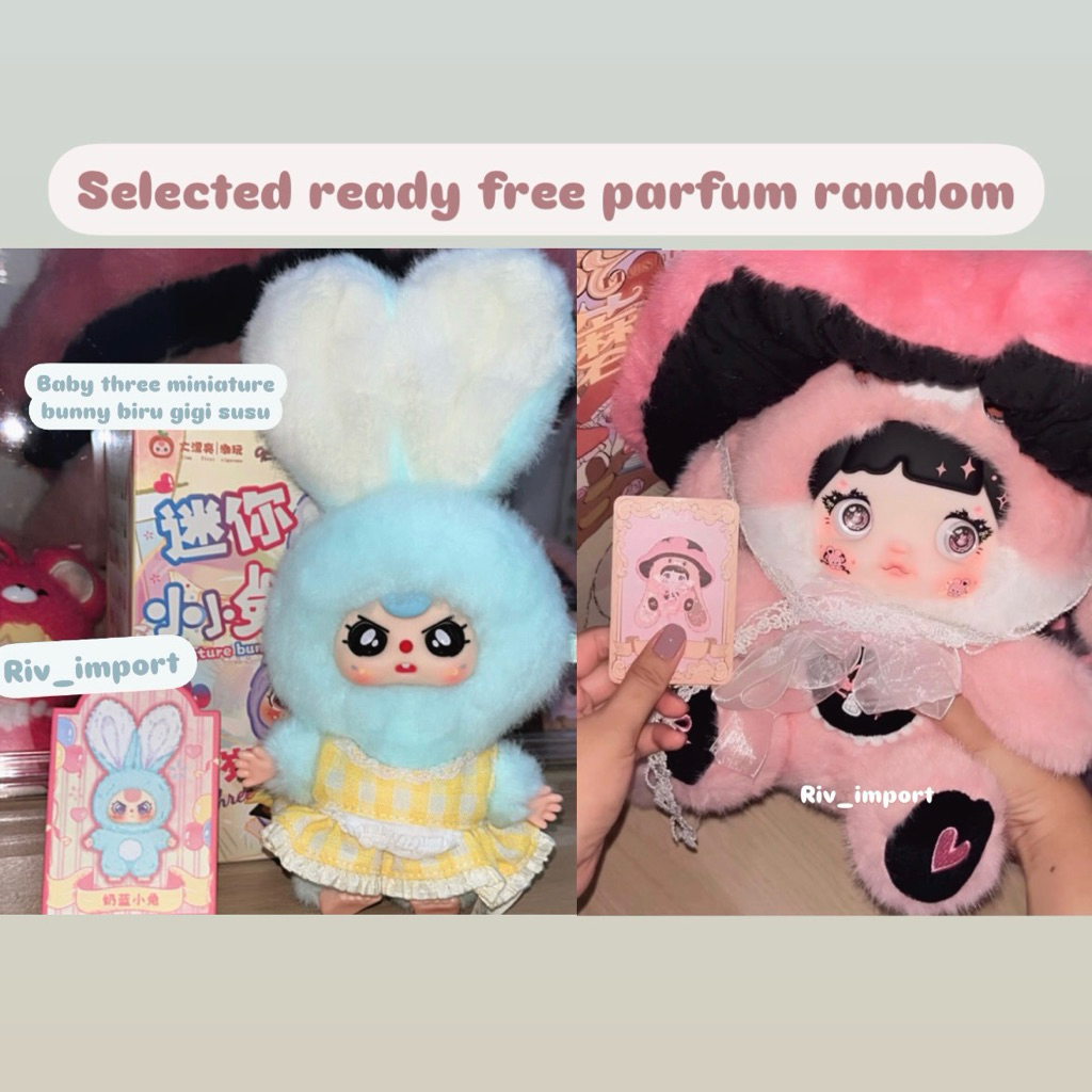 Jual [Ready free gift] baby three secret surprise vanity mirror bunny ...