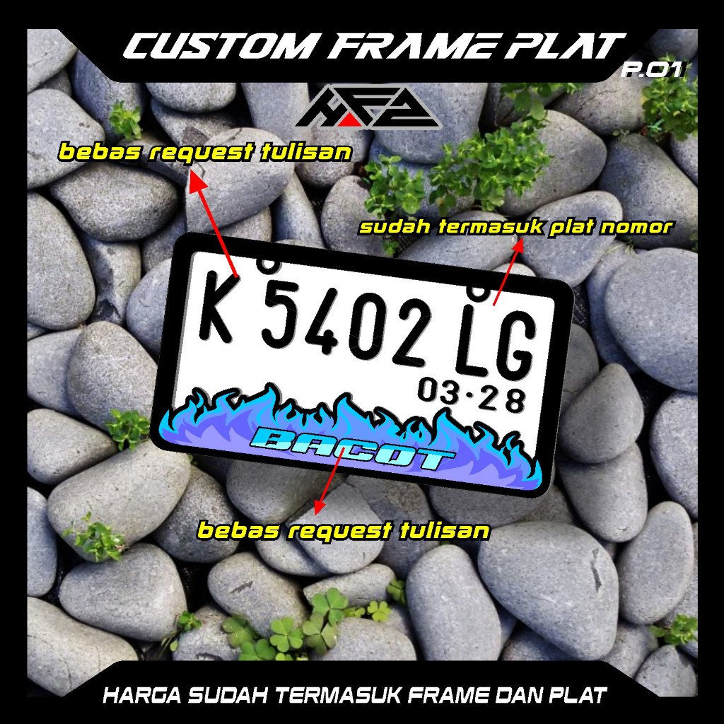 Jual PLAT NOMOR CUSTOM FRAME DAN PLAT,PLAT NOMOR MODEL PROPER JDM VIRAL ...