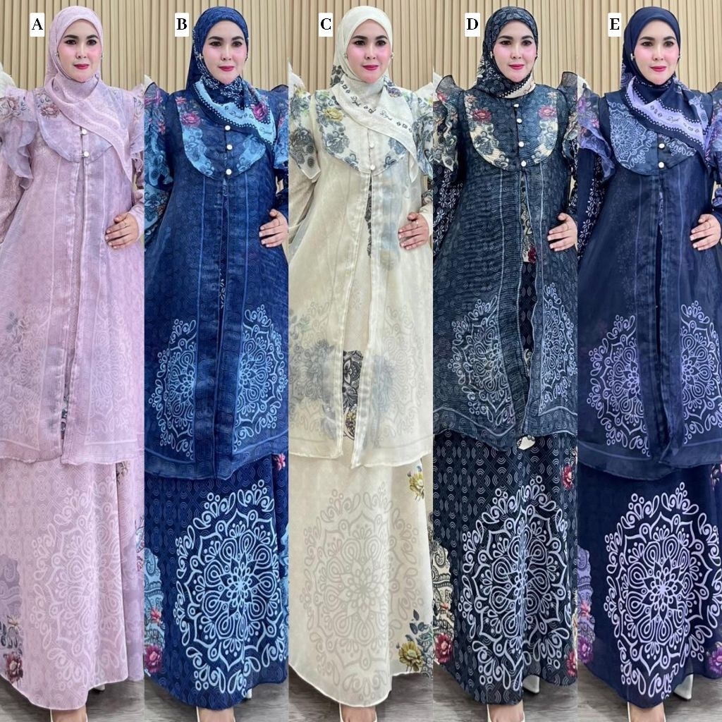 Jual 3in1 vol 2 Set Dijah Series Dress Outer Scraft by Dijah (PO 5 Juli ...