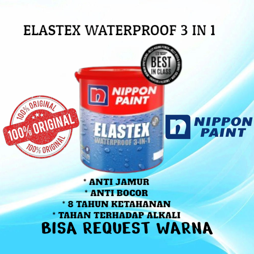 Jual CAT ELASTEX WATERPROOF/ANTI BOCOR UKURAN 4 KG TERMURAH ...