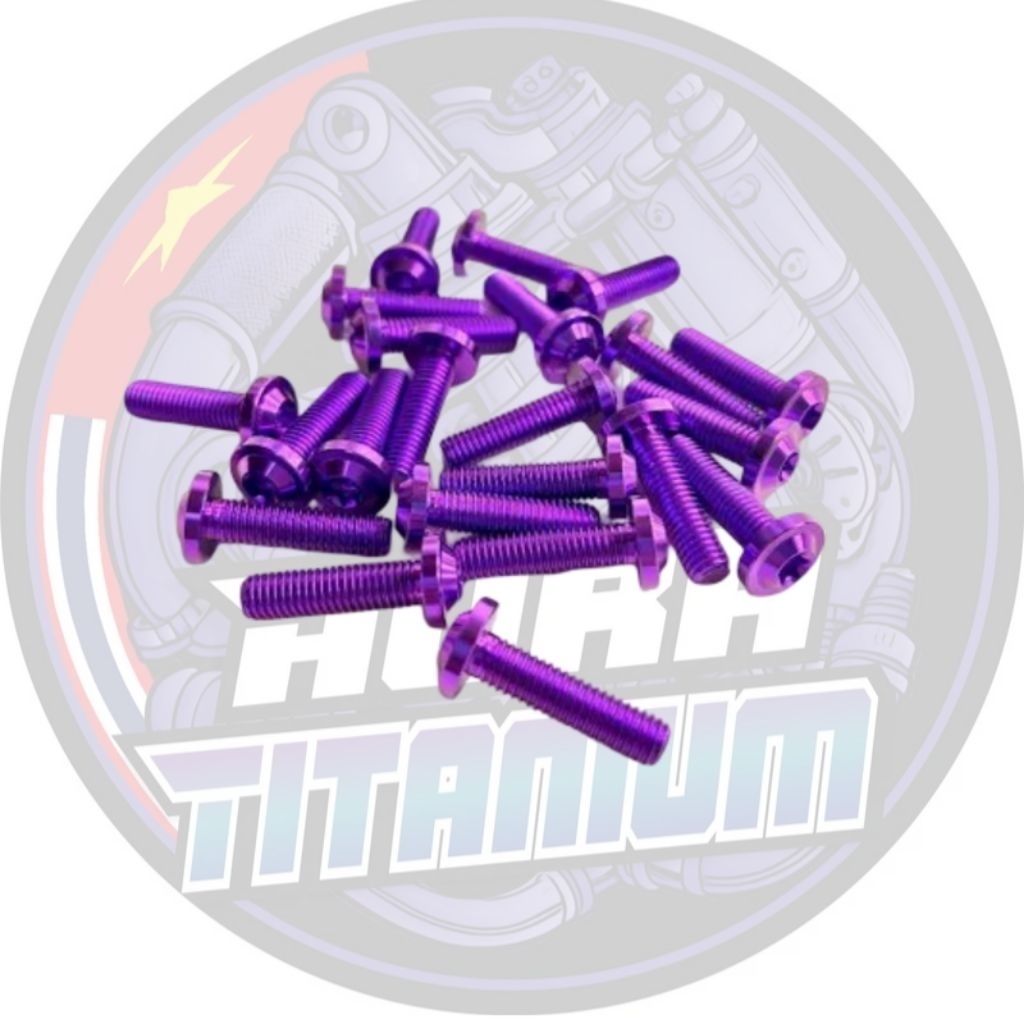 Jual Baut Disc Piringan Cakram M8x25 drat 12 panjang 2,5 cm Original Titanium Gr5 (harga perbiji ...