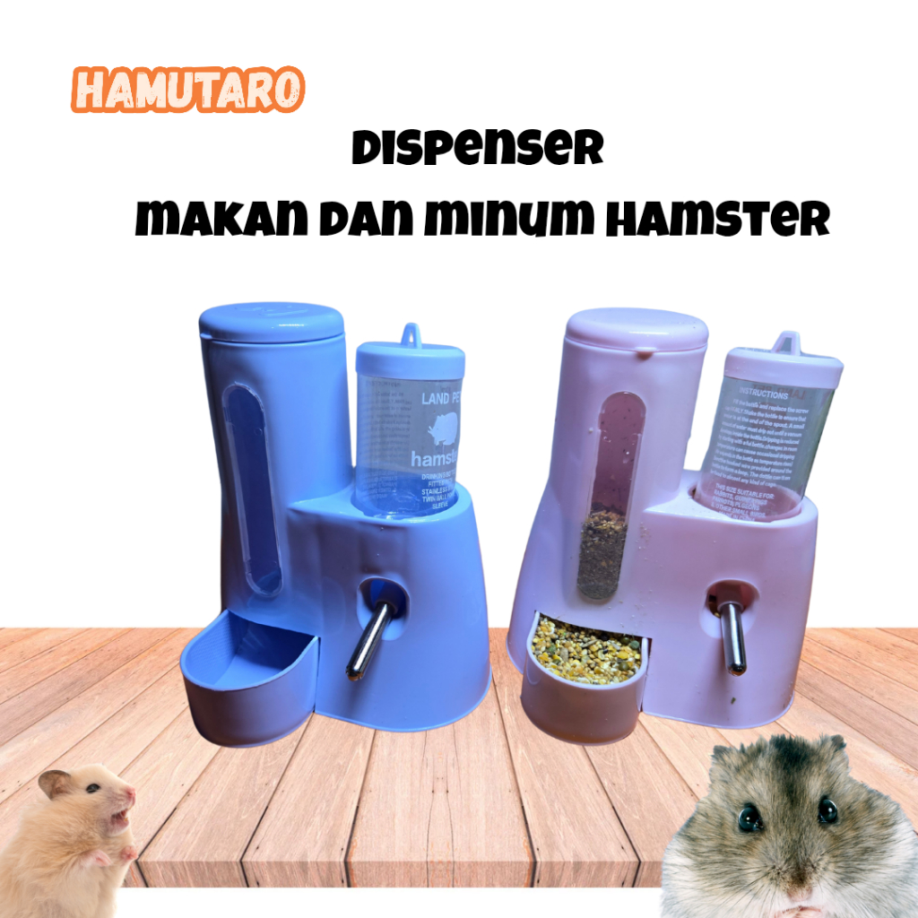 Jual Botol minum hamster dispenser plus Dispenser Makan HamuTaro ...
