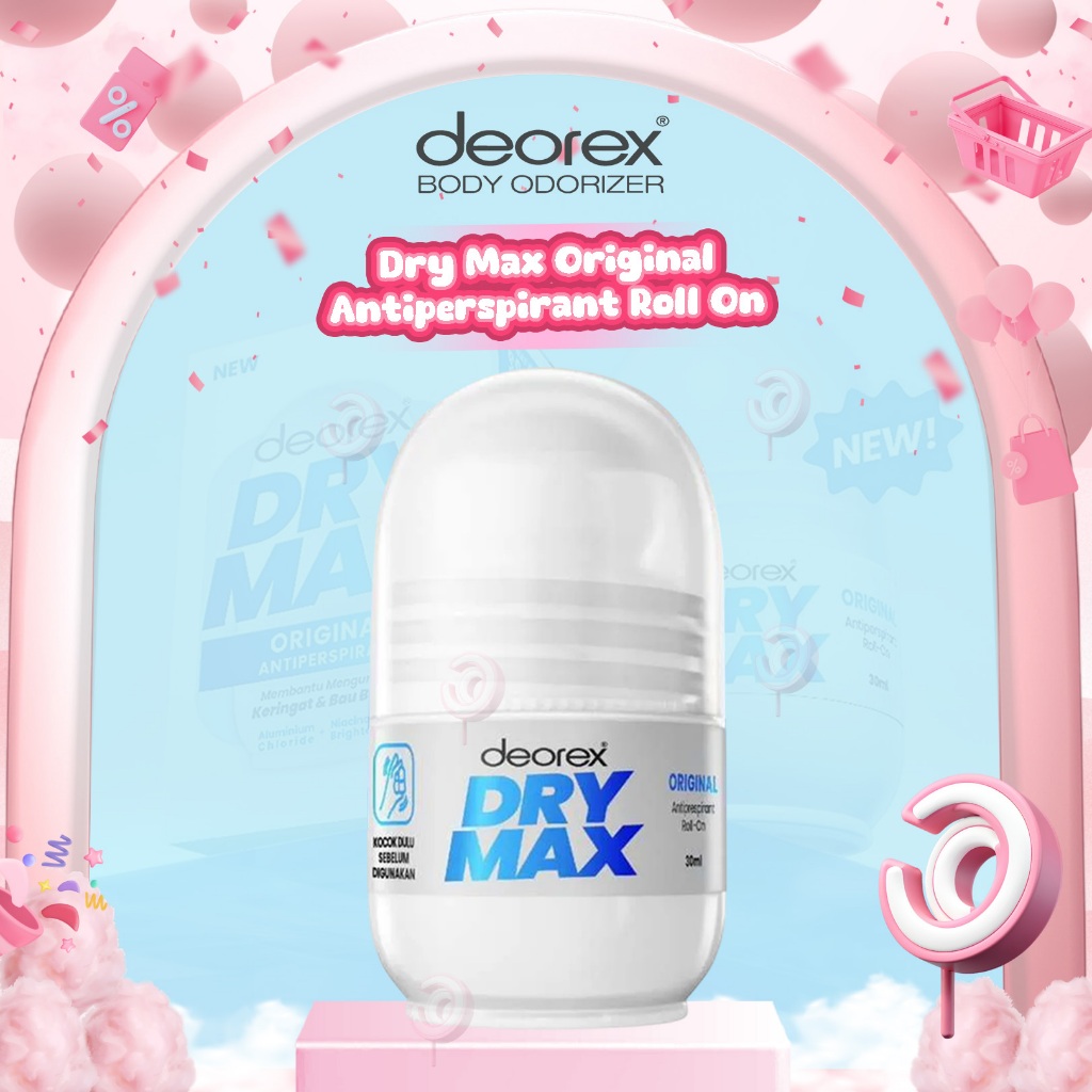 Jual DEOREX - DRY MAX ORIGINAL ANTIPERSPIRANT ROLL ON ( 30 ml ) - Deodoran Roll On Kurangi Bau ...