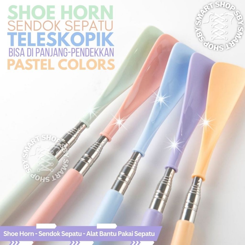 Jual (Shoe Horn) Pastel Colors Series Teleskopik Bisa Di Panjang Pendek ...