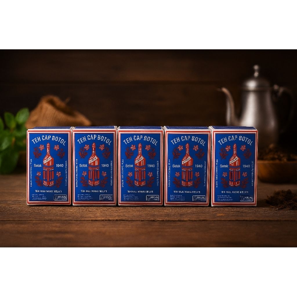 Jual Teh Bubuk Cap Botol Biru 40gr - 1 Pack Isi 10 pcs | Teh Wangi ...