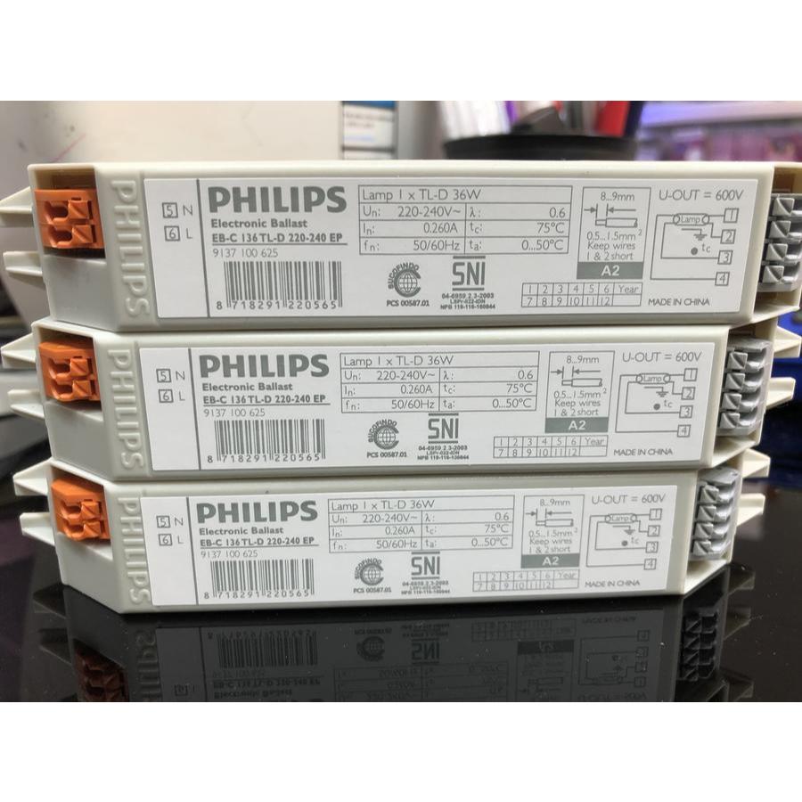 Jual PHILIPS BALLAST T8 EBCI EB-CERTALUME PHILIPS TL T8 EB-Ci 1X18 1X36 ...