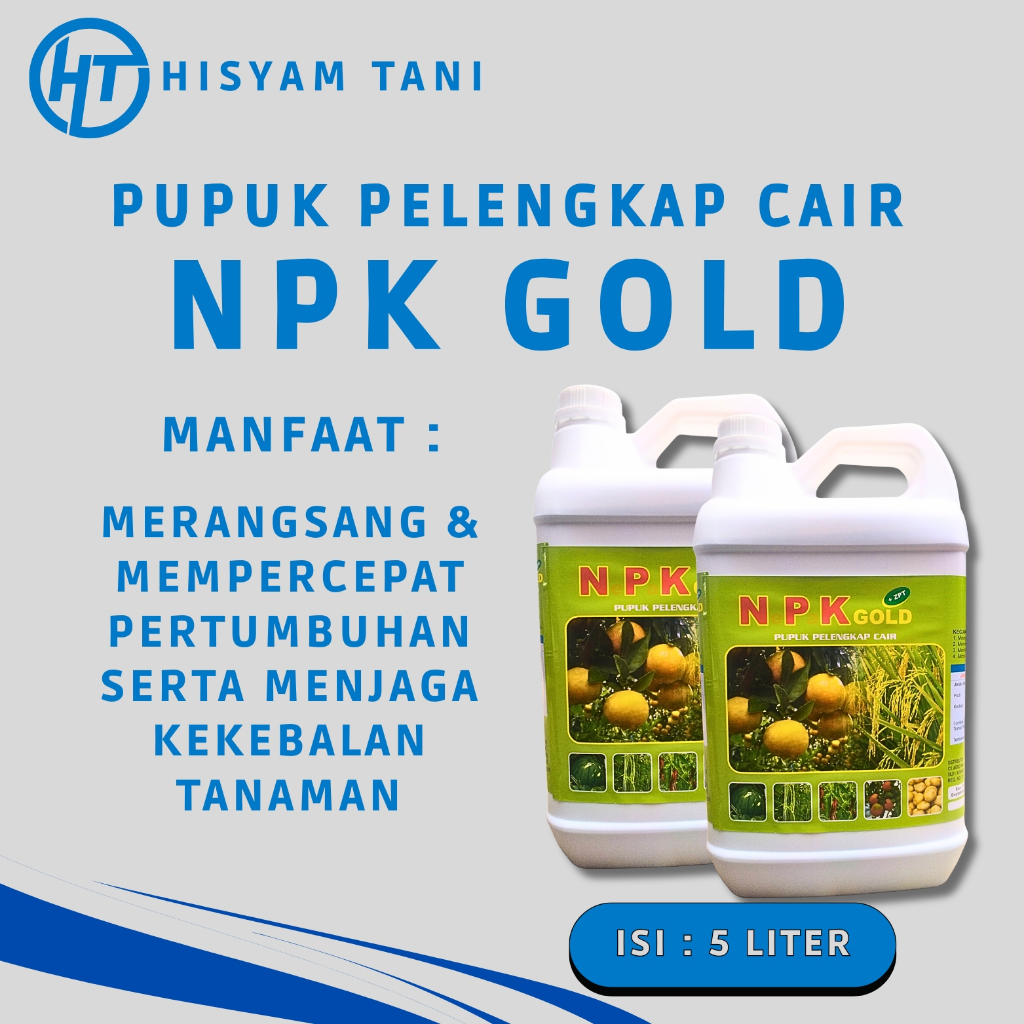 Jual PUPUK PELENGKAP CAIR NPK GOLD+ZPT - ISI 5 LITER | Shopee Indonesia