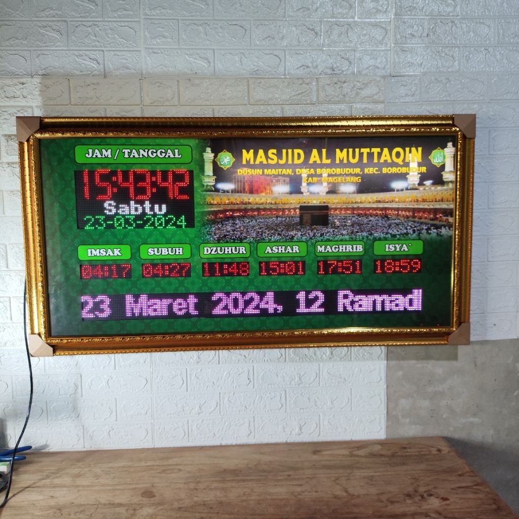 Jual JAM DIGITAL MASJID JAM MASJID JAM JADWAL SHOLAT JAM MASJID RUNNING ...