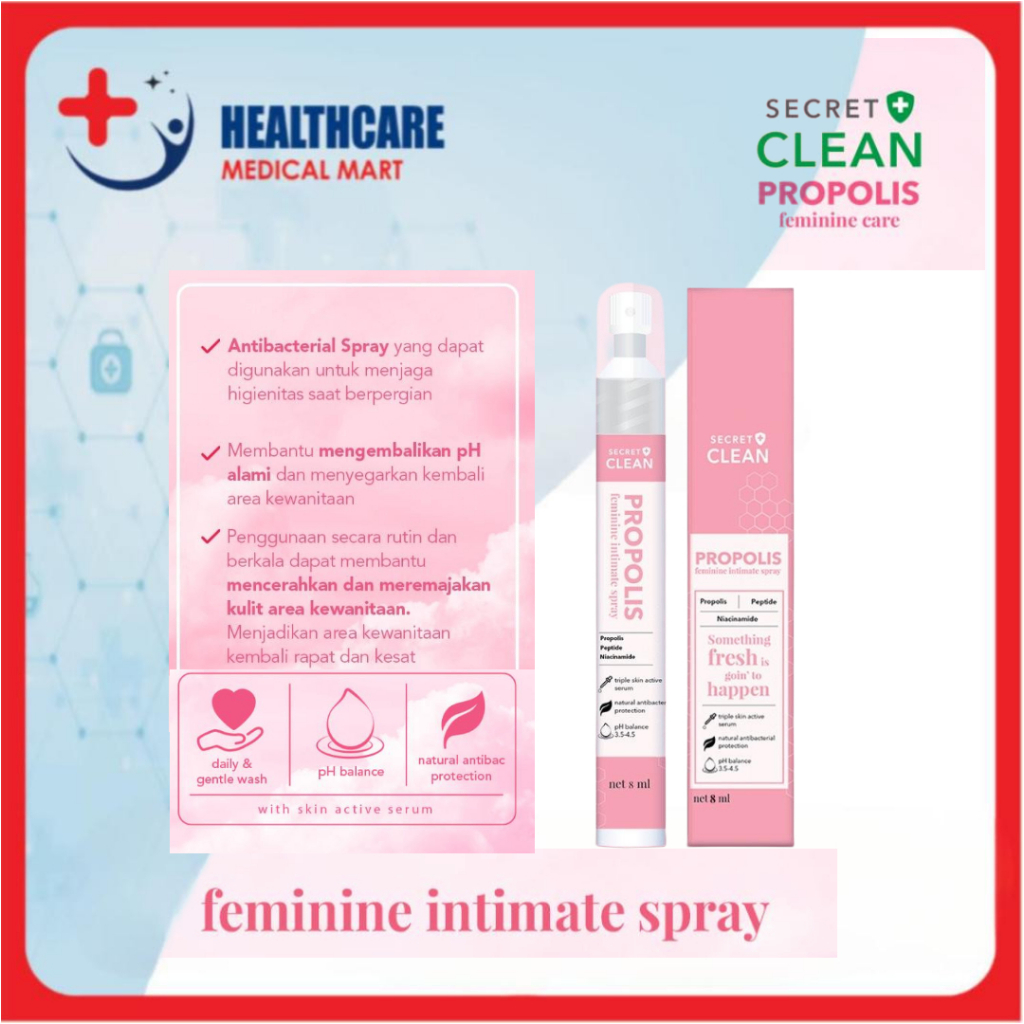 Jual Secret Clean Propolis Feminine Intimate Spray 8ml | Shopee Indonesia