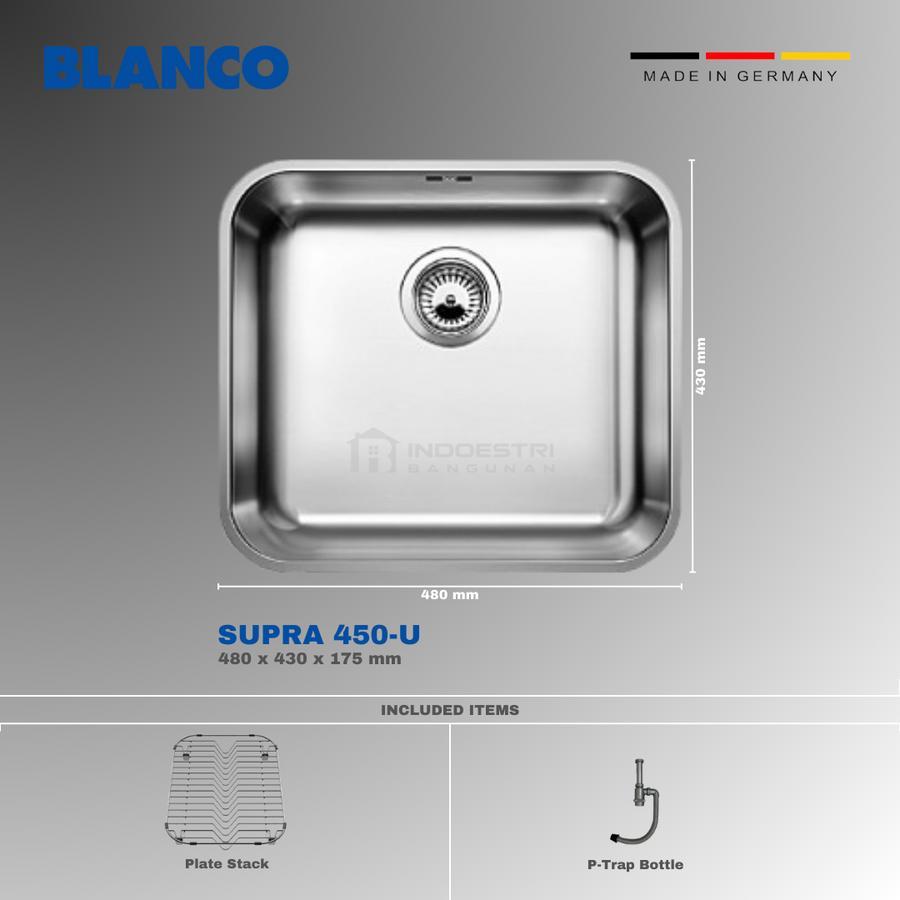 Jual Kitchen Sink Blanco Supra 450 U Stainless Steel 304 (Sink Only ...