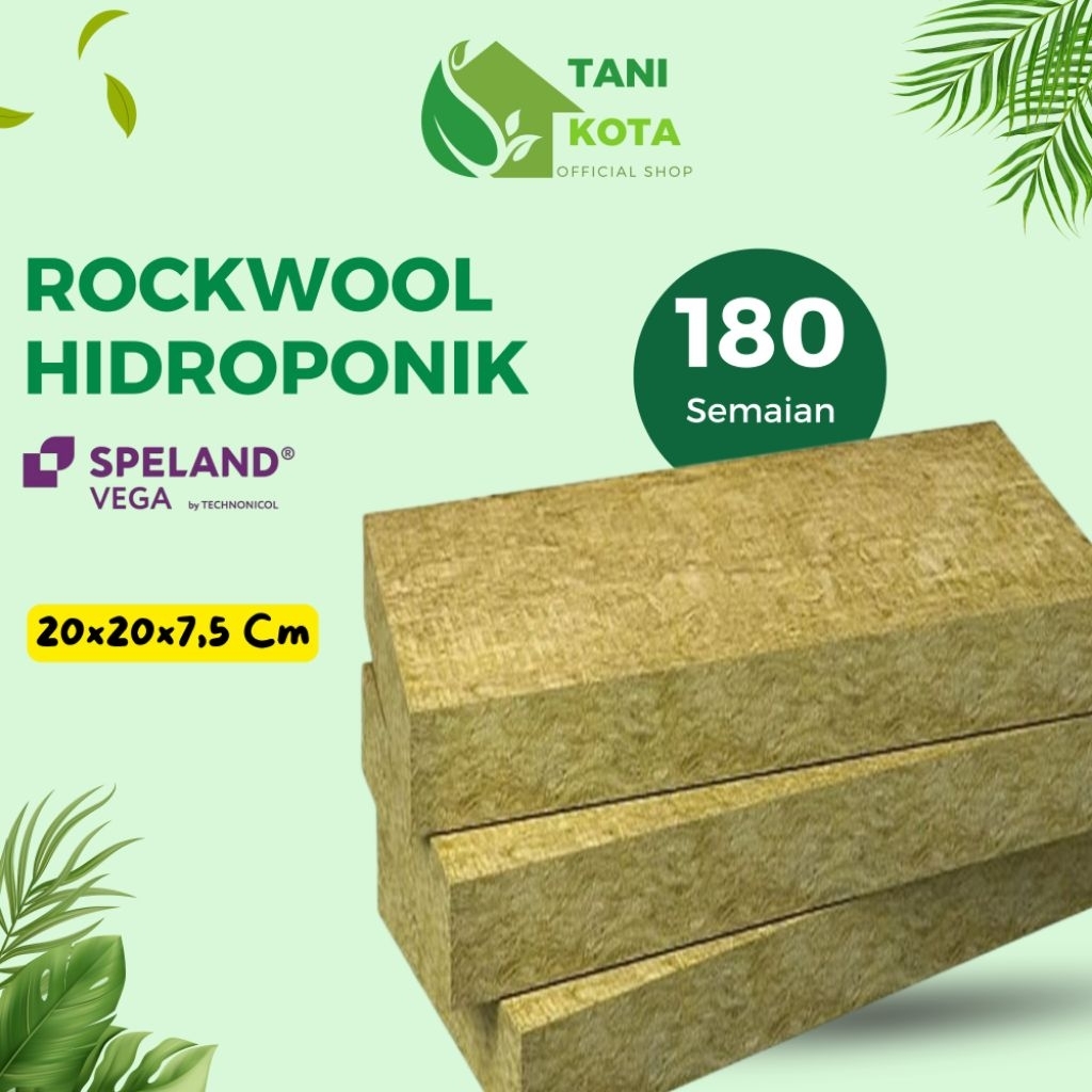 Jual Rockwool Speland Import Ukuran 20x20x7,5 cm - Media Tanam ...